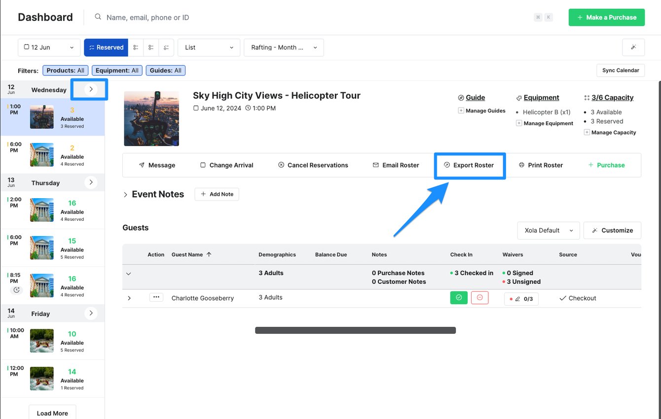 Email, Export, and Print the Roster